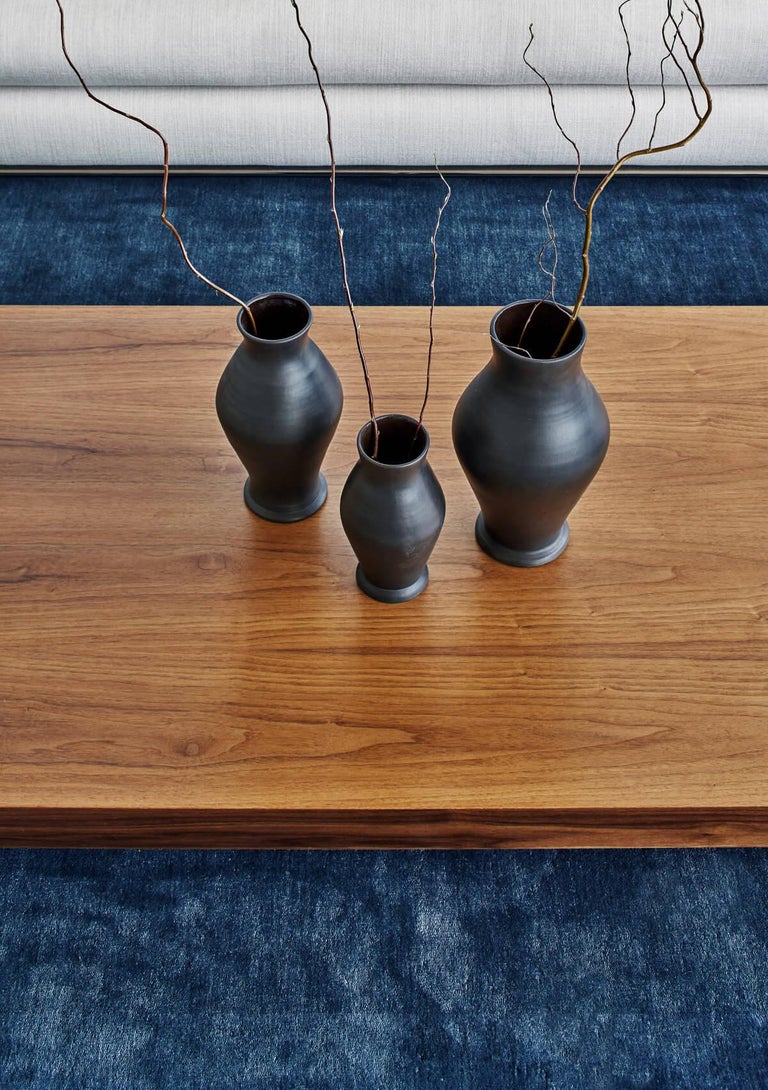 Grand Deep Blue, Wool Cut Pile Rug For Sale at 1stDibs