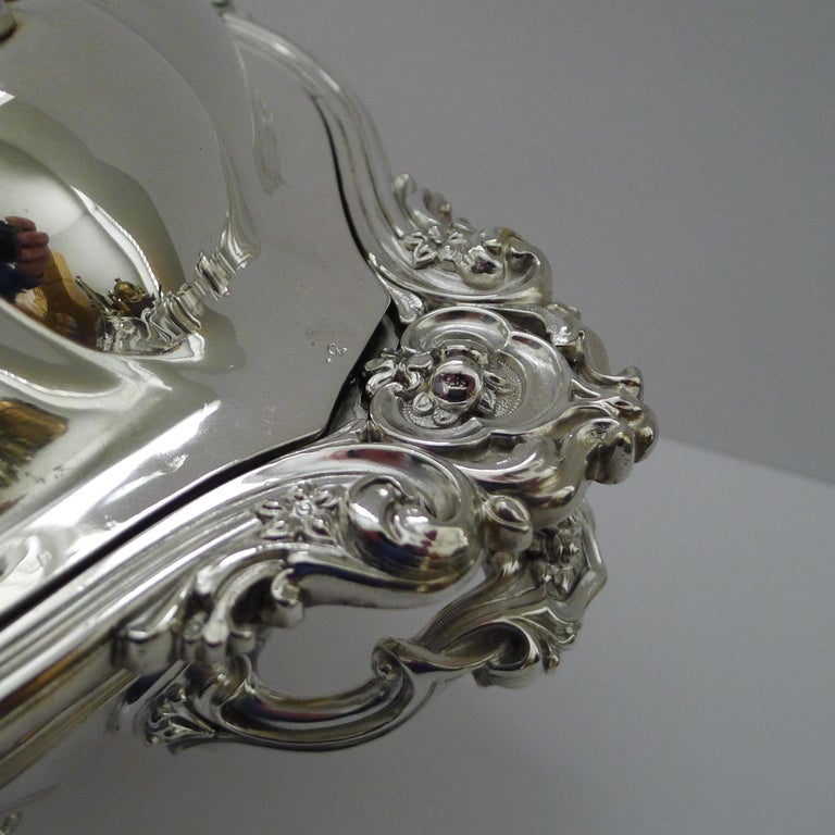 Grand Elkington Silver Plate Entree / Chafing Dish, 1853 For Sale at ...