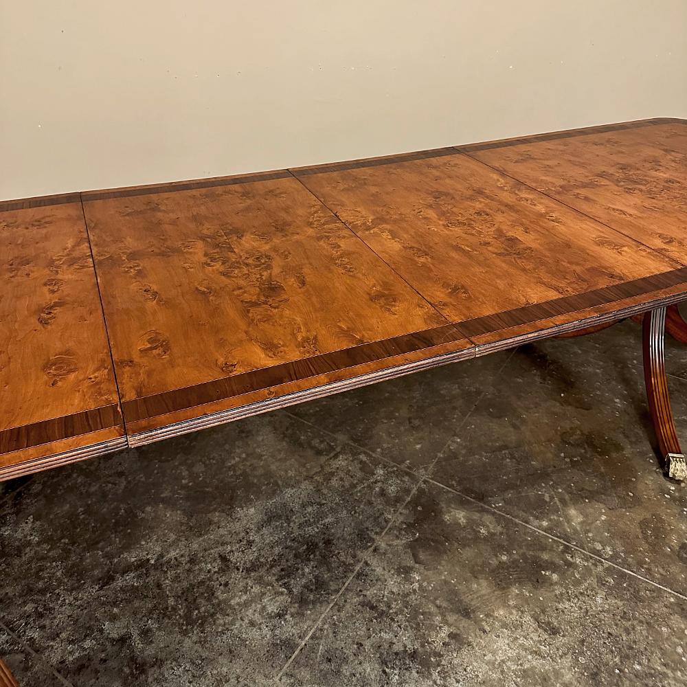 Grand English Mahogany Banquet Table with Two Original Leaves For Sale ...