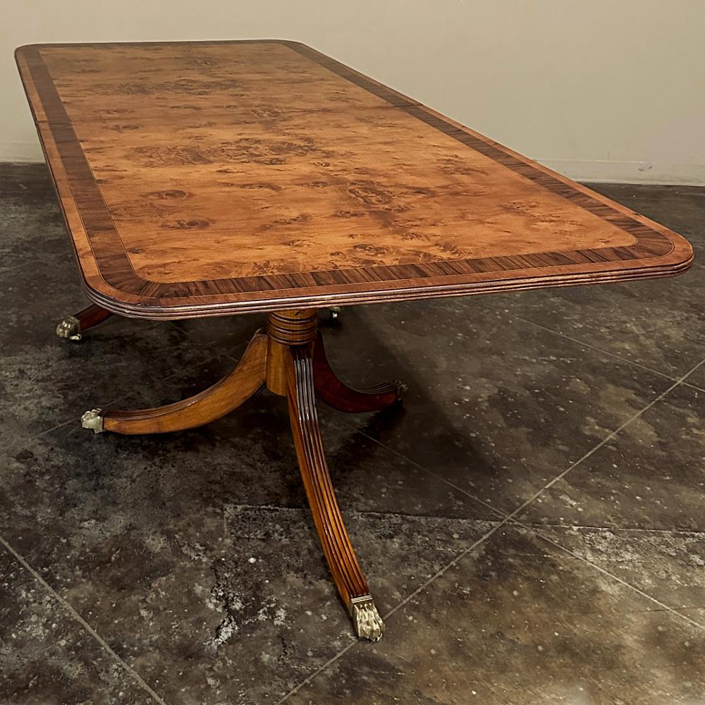 Grand English Mahogany Banquet Table with Two Original Leaves For Sale ...