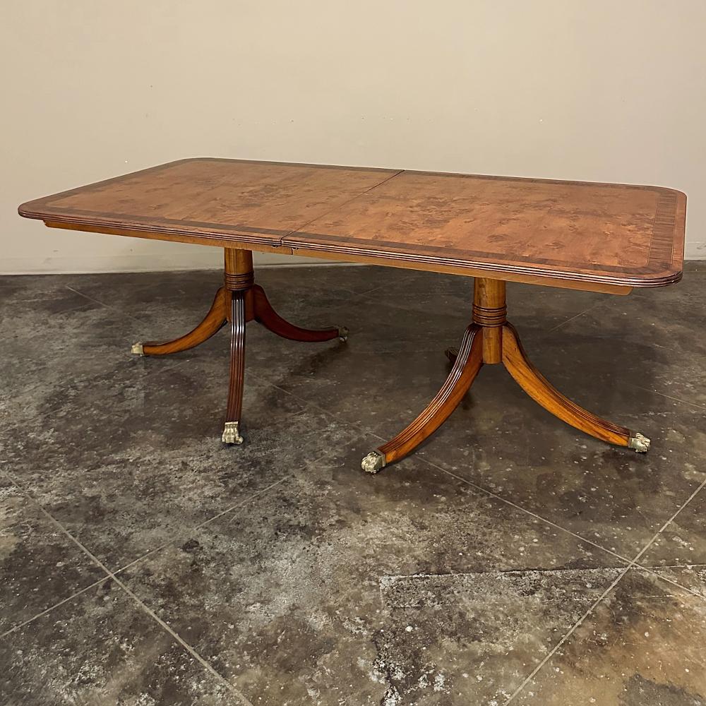 Grand English Mahogany Banquet Table with Two Original Leaves For Sale ...