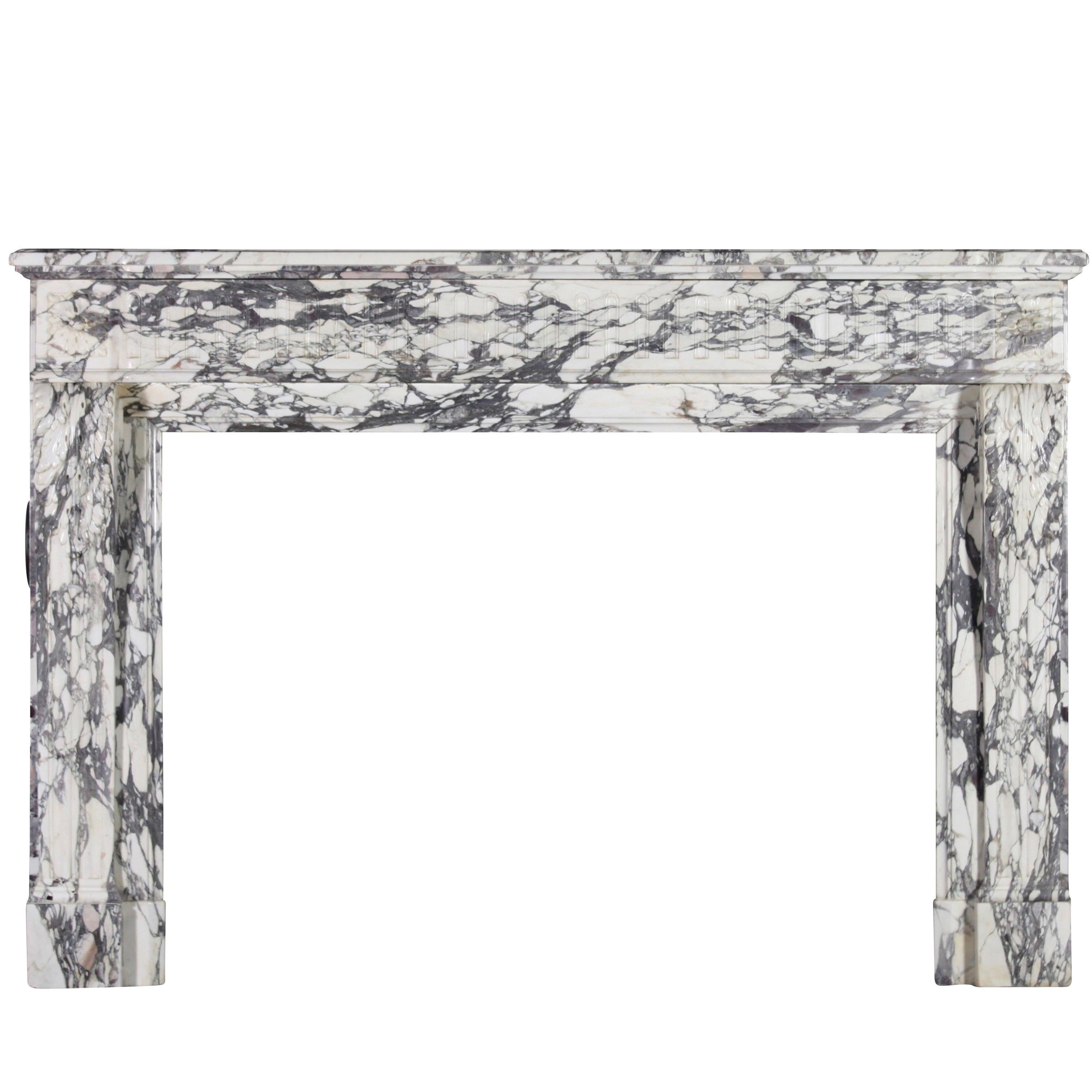Grand Fine French Marble Original Antique Fireplace Surround at 1stDibs
