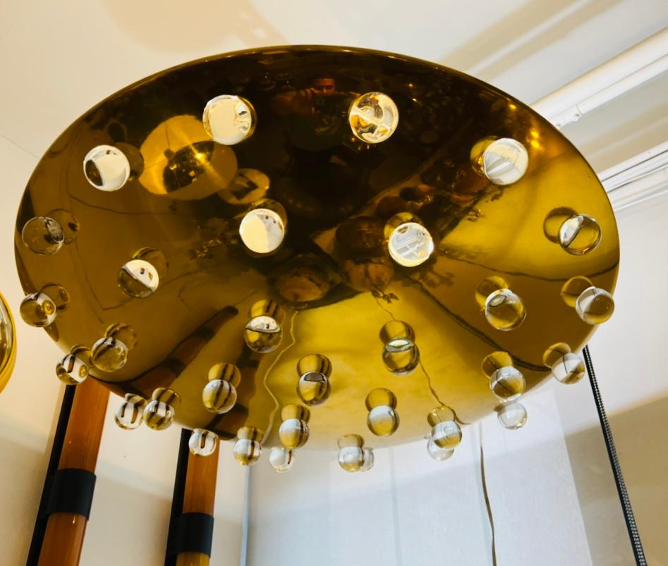 Grand French 1960s Crystal Flush Ceiling Light, Midcentury For Sale at ...