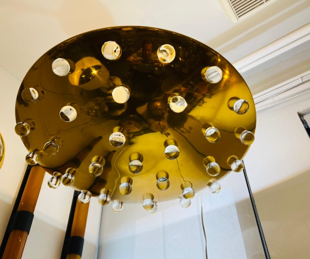 Grand French 1960s Crystal Flush Ceiling Light, Midcentury For Sale at ...