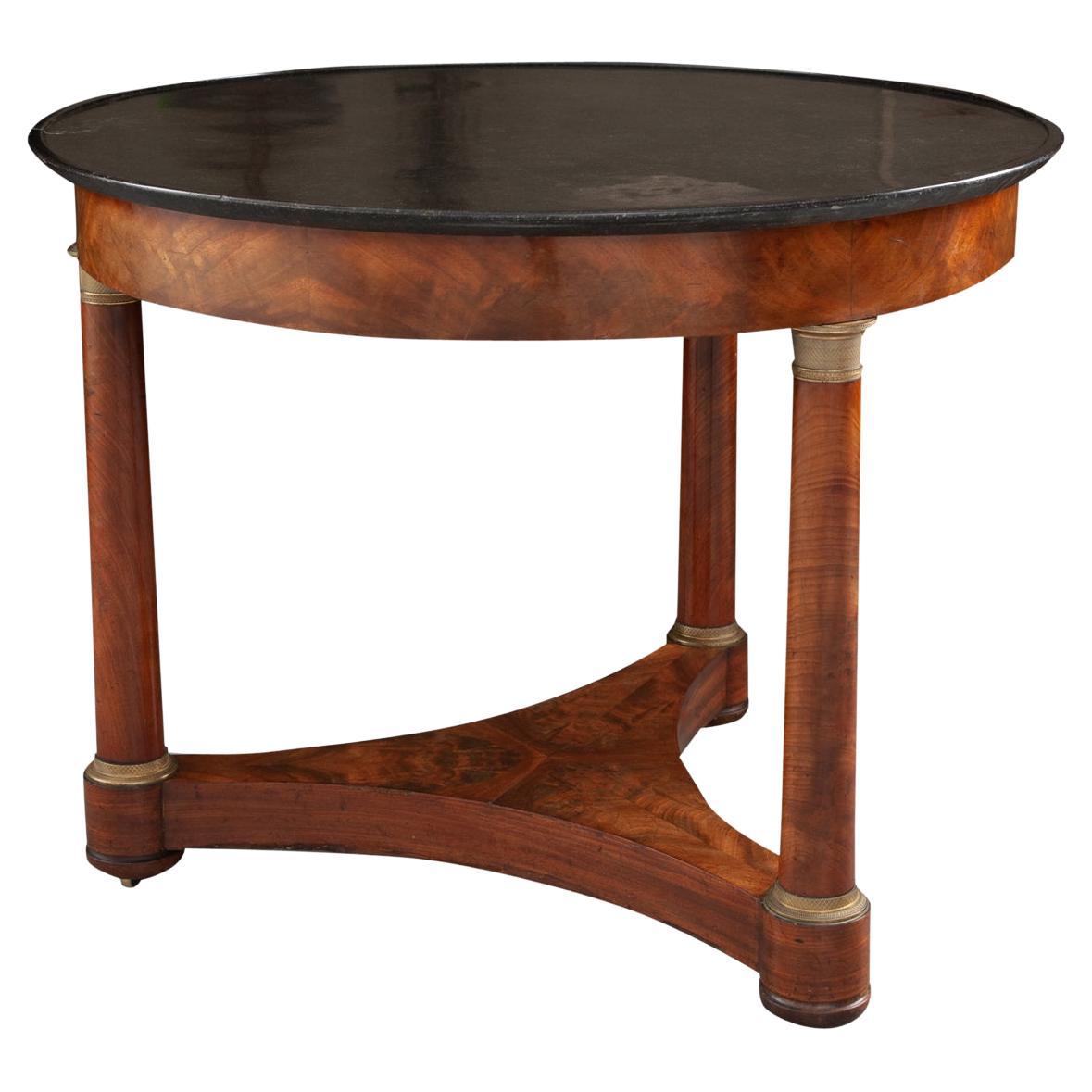 Empire Center Table In Wood Veneer For Sale at 1stDibs