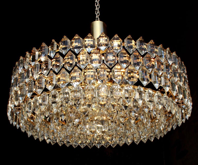 Grand Gilt Schröder and Co. Drum 8-Tier Lead Crystal Chandelier ...