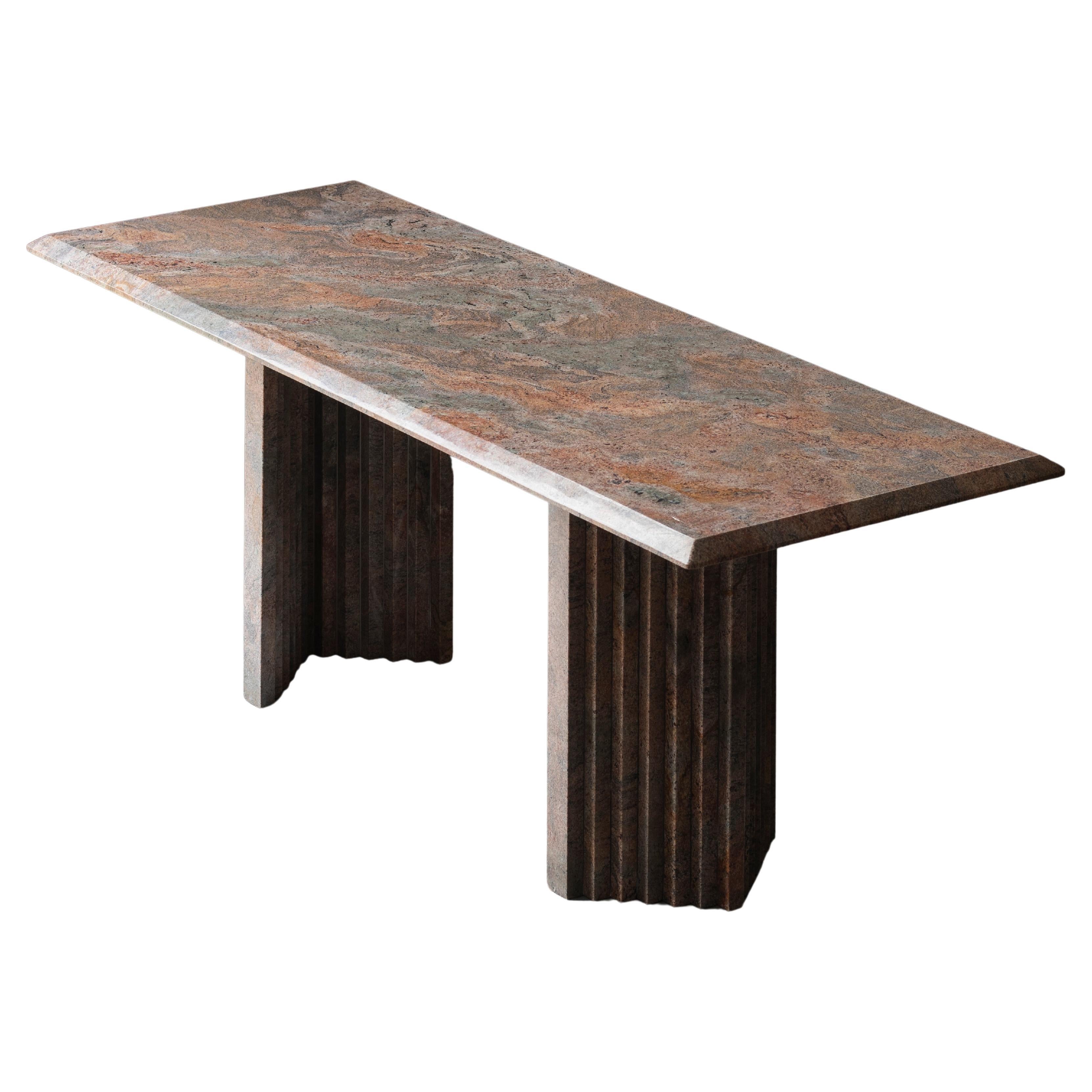 Italian modern Granite steel dining table Alcinoo by Zeev Aram for ...