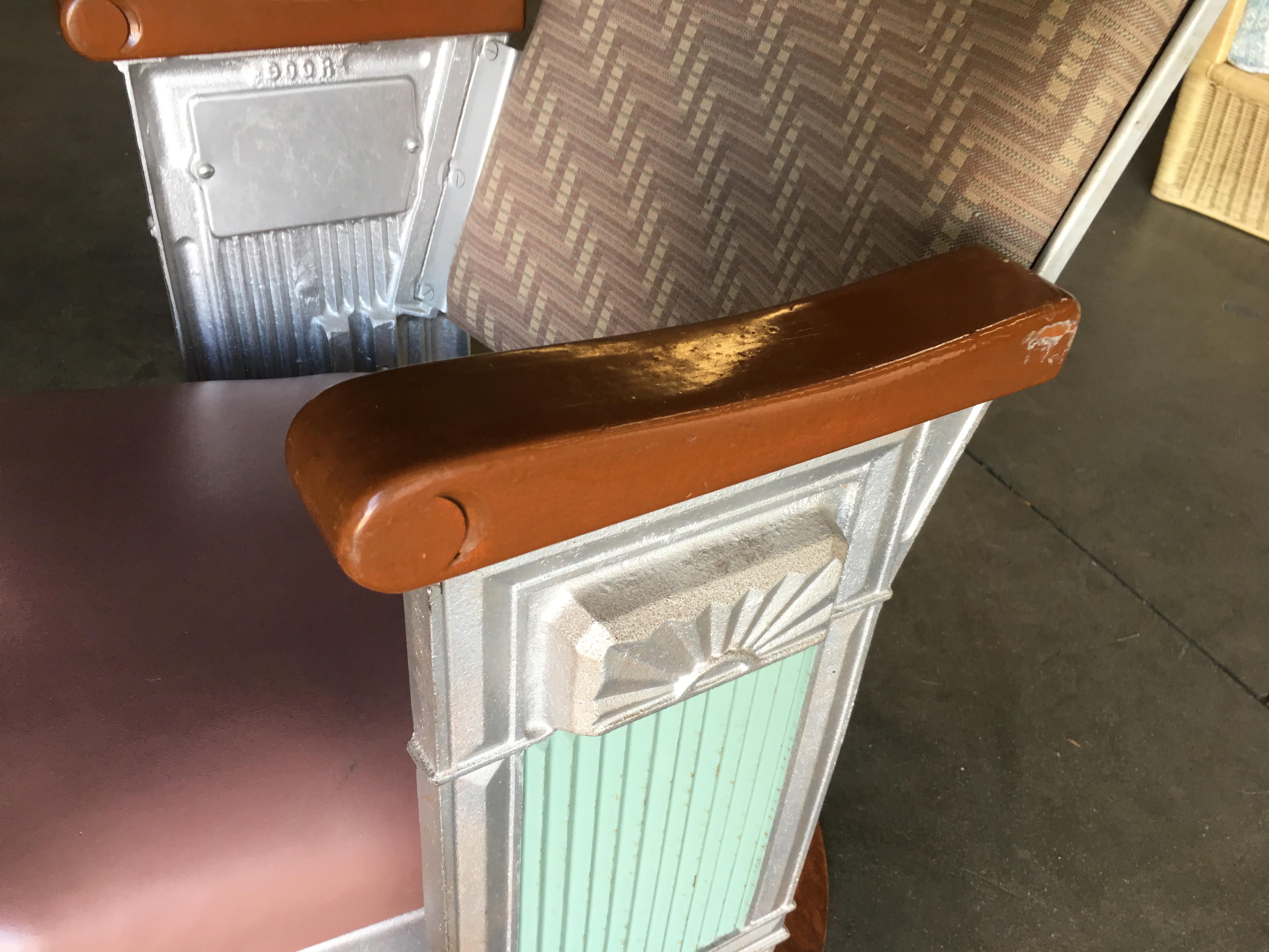 Grand Hollywood Art Deco Movie Theater Chair For Sale at 1stDibs | art ...