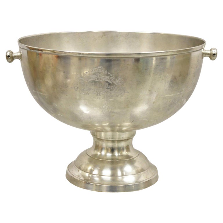 "Grand Hotel de Paris 1921" Silver Plated Punch Bowl Champagne Chiller ...