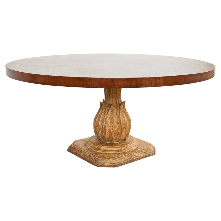Grand Italian Neoclassical Style Round Tulip Dining or Centre Table For ...