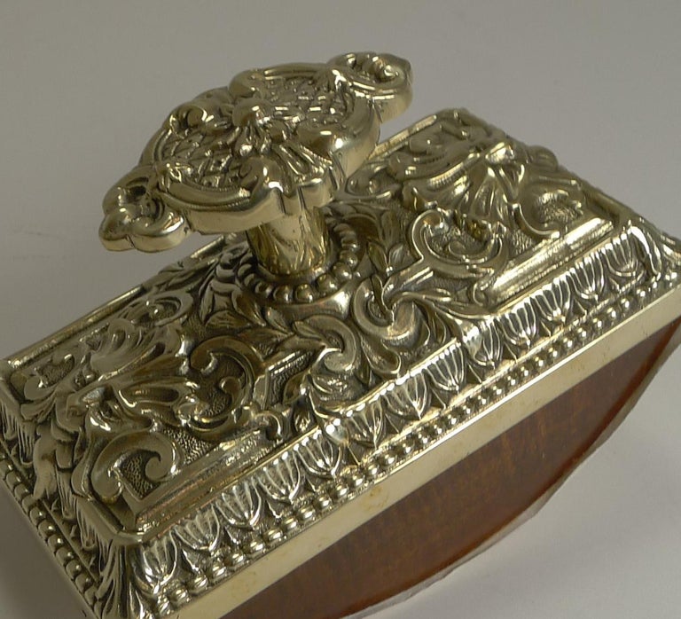 Grand Large English Cast Brass Rocking Blotter, circa 1880 at 1stDibs