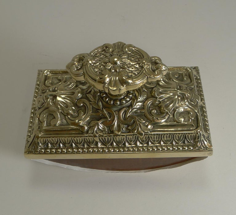Grand Large English Cast Brass Rocking Blotter, circa 1880 at 1stDibs