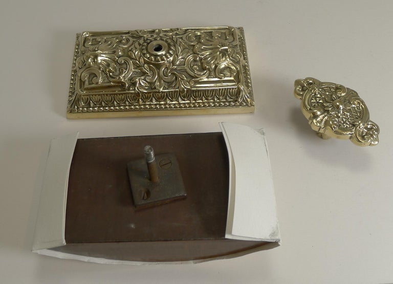 Grand Large English Cast Brass Rocking Blotter, circa 1880 at 1stDibs