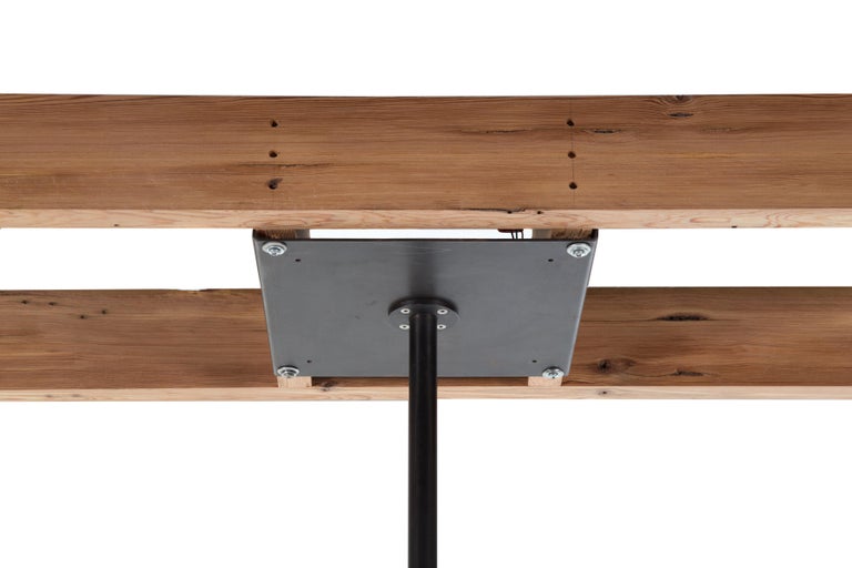 Grand Luminaire 4-Arm Light Fixture in Steel and Brass at 1stDibs