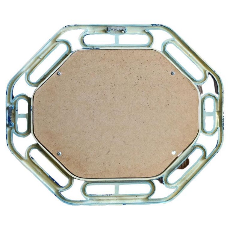 Grand Millennial Chinoiserie Blue Lacquered Faux Bamboo Hanging Photo ...