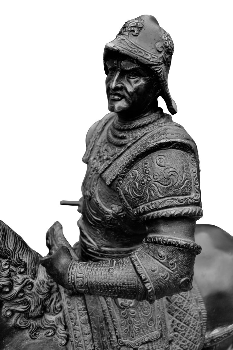 Grand Tour Bronze of the Equestrian Statue of Colleoni After Verrocchio ...