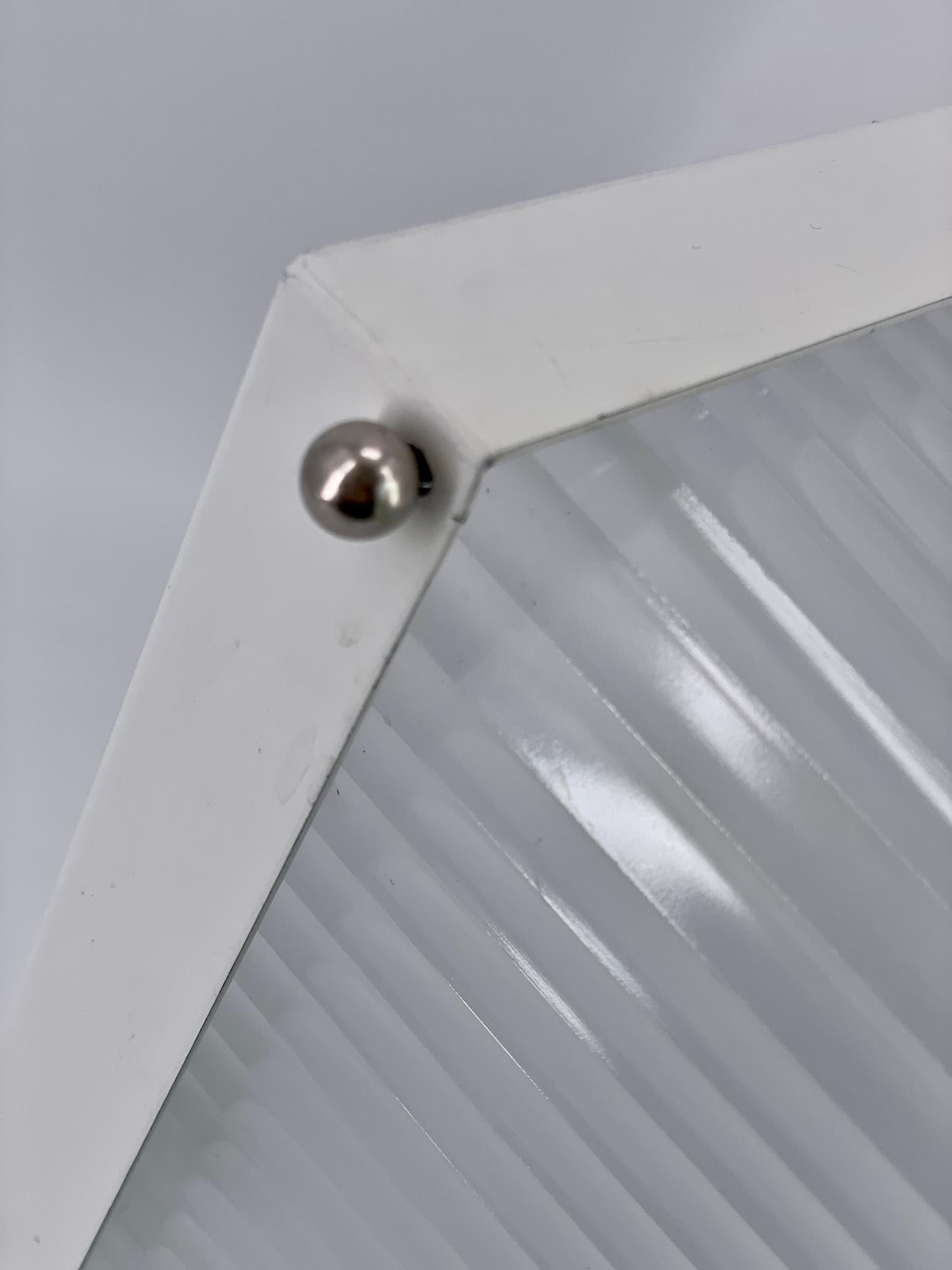 Large Square Ceiling Light Made by Holophane France, a pair available ...