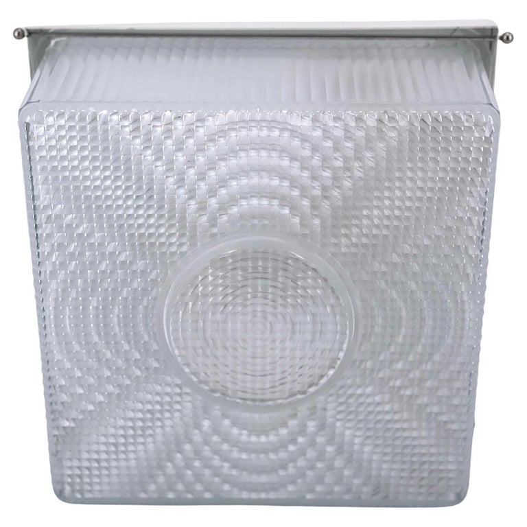 Large Square Ceiling Light Made by Holophane France, a pair available ...