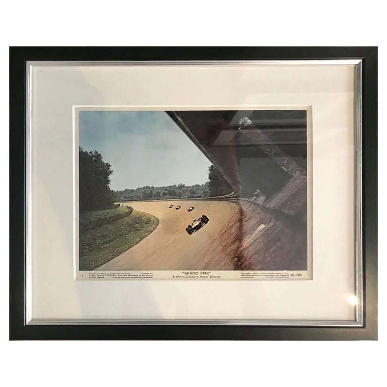 Grand Prix, Framed Poster, 1966 For Sale at 1stDibs