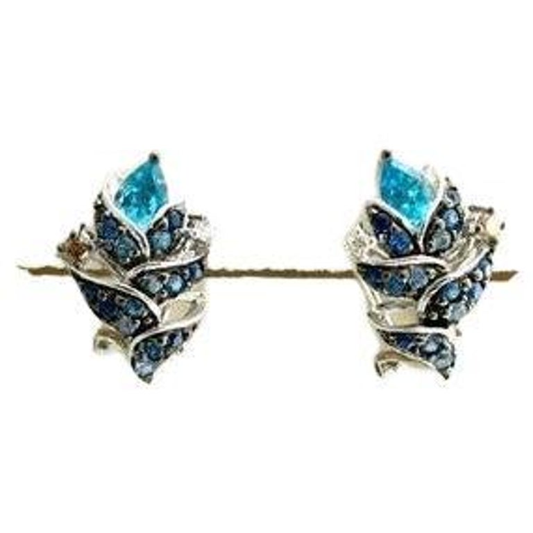 Grand Sample Sale Earrings Featuring 7/8 Cts. Blue Topaz, 5/8 Cts ...