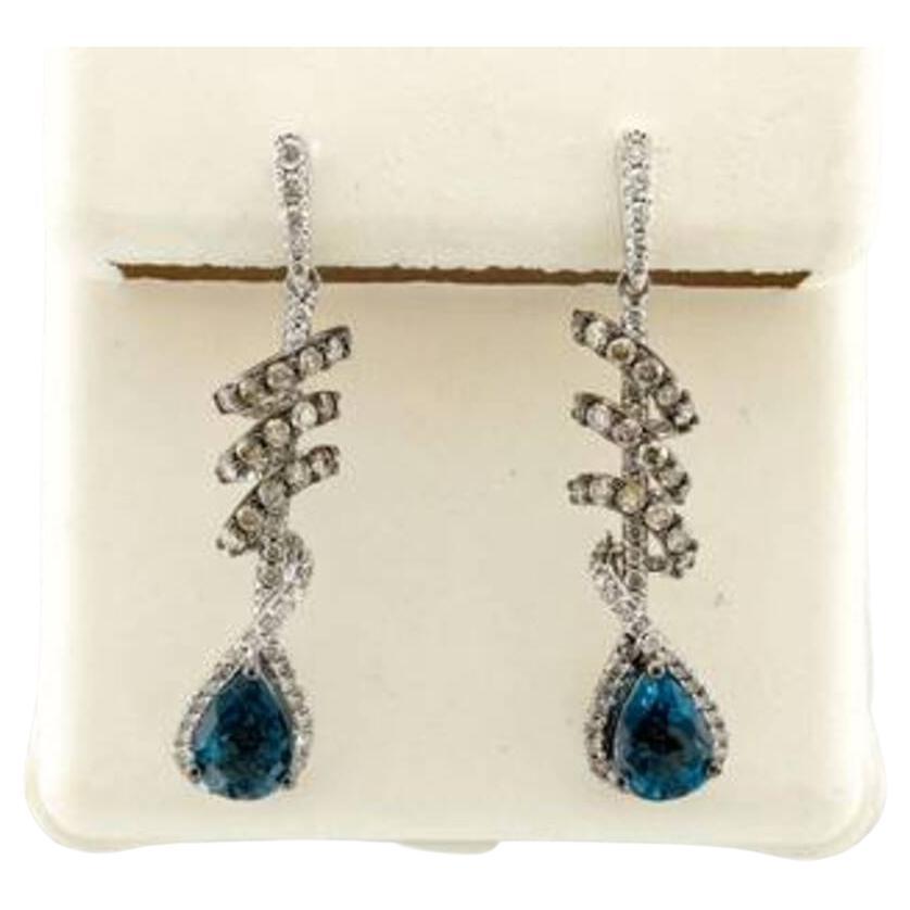Grand Sample Sale Earrings Featuring Ocean Blue Topaz, Vanilla Topaz ...