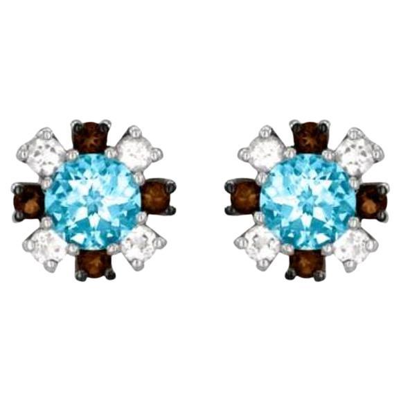 Grand Sample Sale Earrings Featuring Ocean Blue Topaz, Vanilla Topaz ...