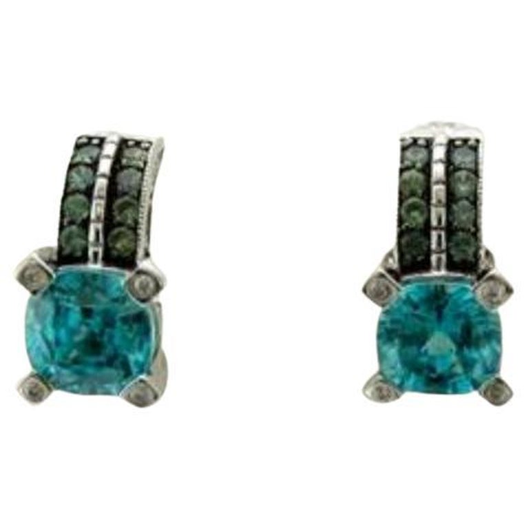Grand Sample Sale Earrings Featuring Blueberry Zircon For Sale at 1stDibs