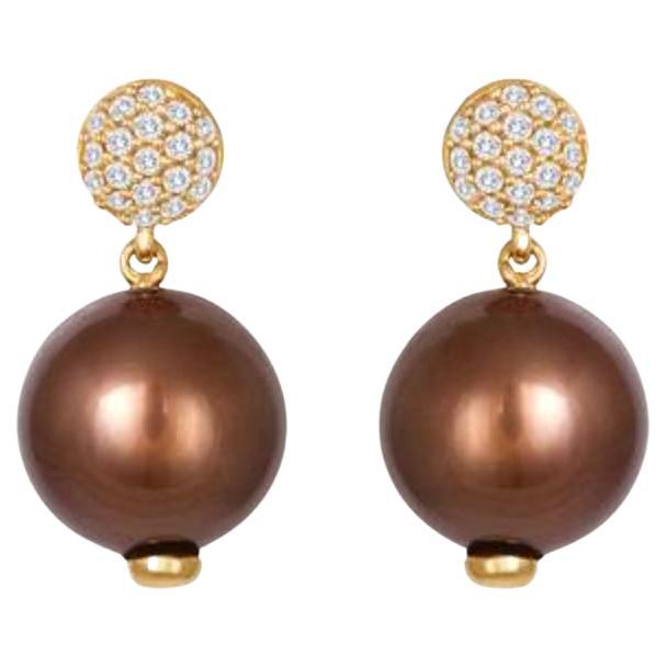 Grand Sample Sale Earrings Featuring Chocolate Pearls Vanilla Diamonds ...