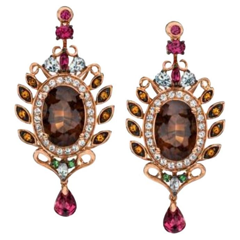 Grand Sample Sale Earrings Featuring Chocolate Quartz, Raspberry ...