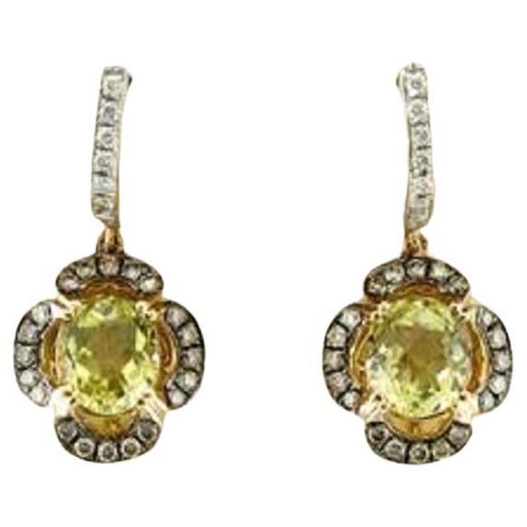Grand Sample Sale Earrings Featuring Lemon Quartz Chocolate Diamonds ...