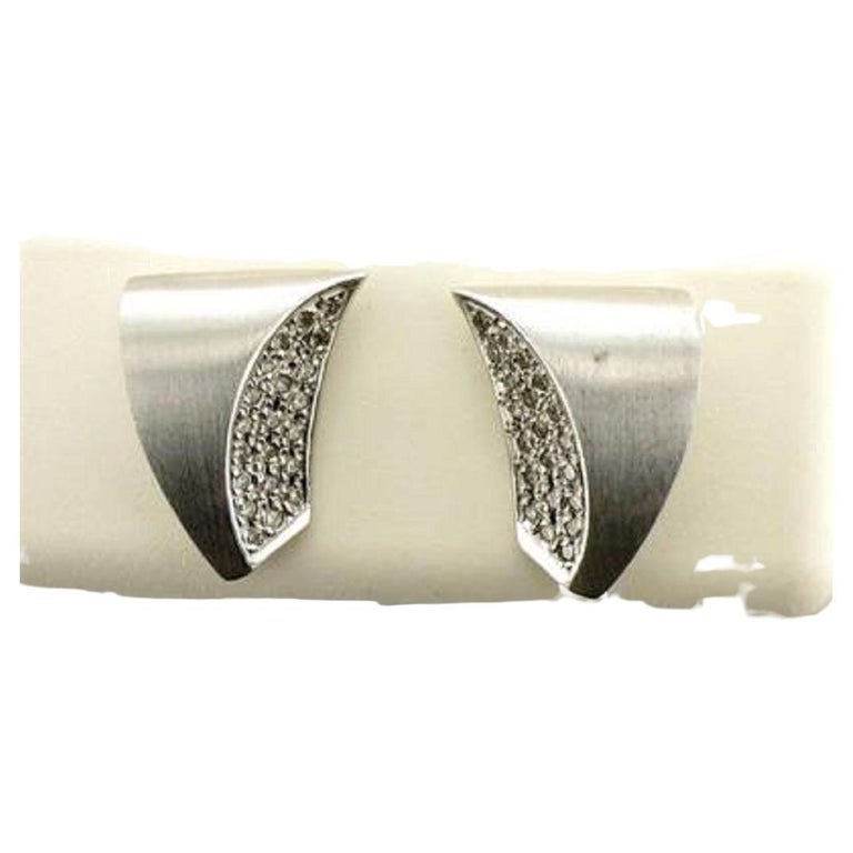 Grand Sample Sale Earrings Featuring Set in 18K Vanilla Gold For Sale ...
