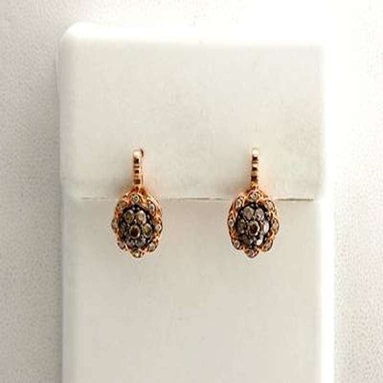 Grand Sample Sale Earrings W/ 1/2cts Chocolate and 1/15cts Vanilla ...