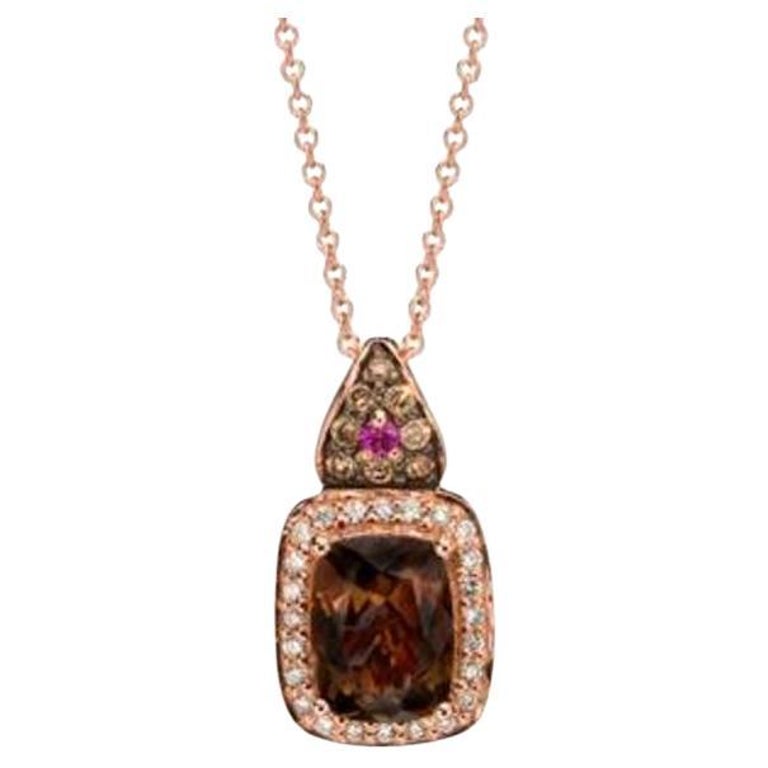 Grand Sample Sale Pendant Featuring Chocolate Quartz, Bubble Gum Pink ...