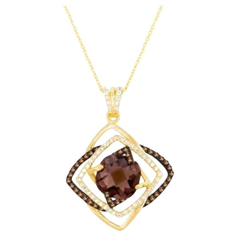 Grand Sample Sale Pendant Featuring Chocolate Quartz, Vanilla Topaz Set ...