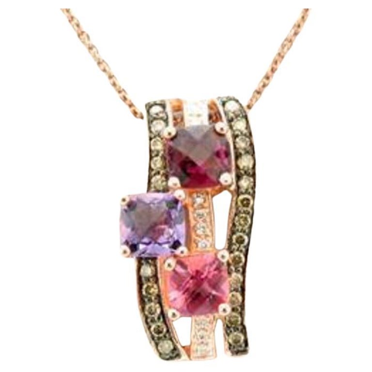 Grand Sample Sale Pendant Featuring Raspberry Rhodolite, Passion Fruit For Sale at 1stDibs