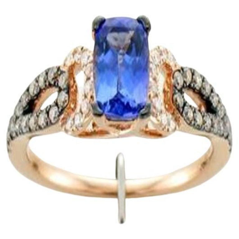 Grand Sample Sale Ring Featuring 7/8 Cts. Blueberry Tanzanite, 1/4 Cts ...