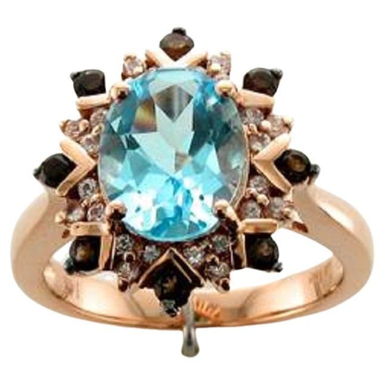 Grand Sample Sale Ring featuring Blue Topaz, Chocolate Quartz, White ...