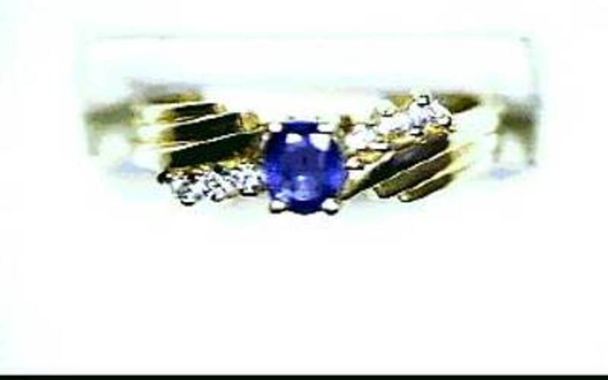 Grand Sample Sale Ring Featuring Blueberry Sapphire Set in 14K Honey ...