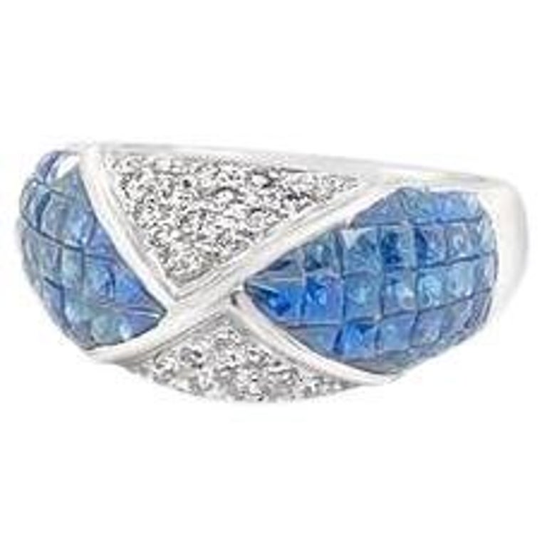 Grand Sample Sale Ring featuring Blueberry Sapphire set in 18K Vanilla ...