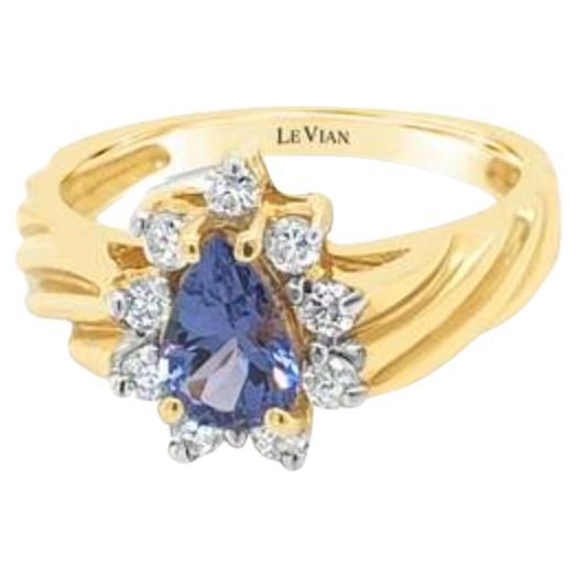 Grand Sample Sale Ring Featuring Blueberry Tanzanite Set in 14K Honey ...