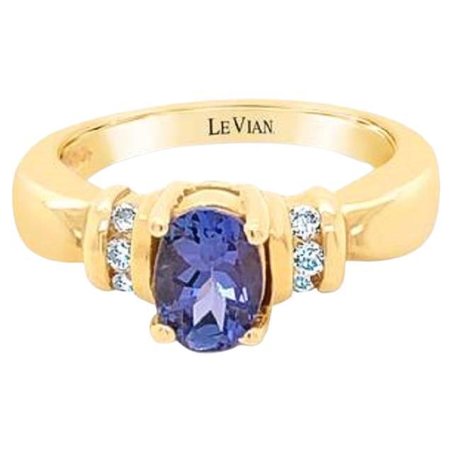 Grand Sample Sale Ring Featuring Blueberry Tanzanite Set in 14K Honey ...