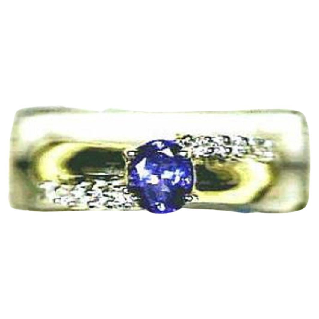Grand Sample Sale Ring Featuring Blueberry Tanzanite Set in 14k Honey ...