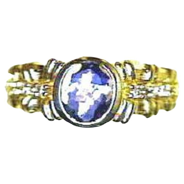 Grand Sample Sale Ring Featuring Blueberry Tanzanite Set in 14k Honey ...