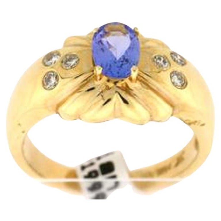 Grand Sample Sale Ring Featuring Blueberry Tanzanite Set in 14k Honey ...