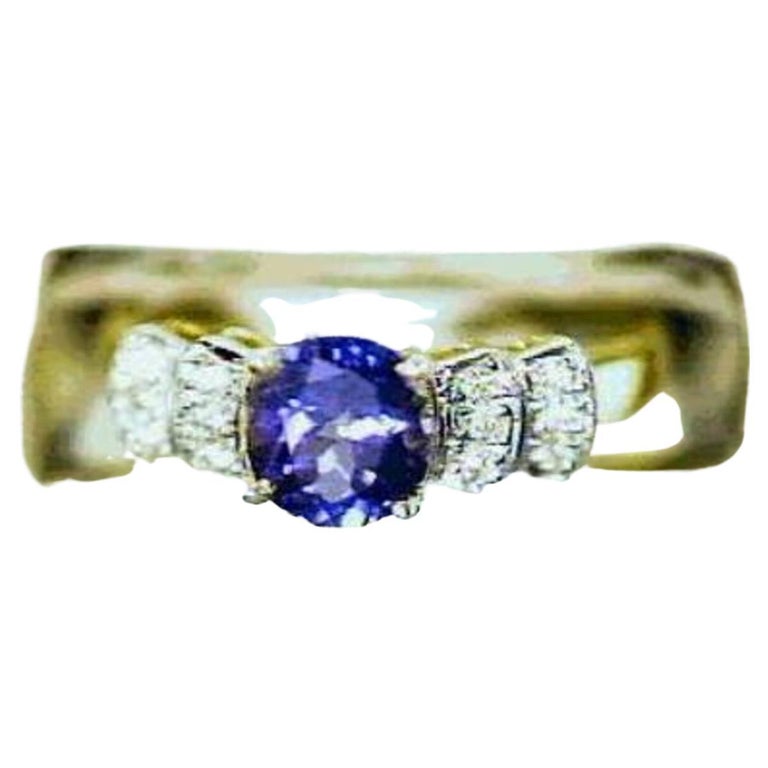 Grand Sample Sale Ring featuring Blueberry Tanzanite set in 14K Honey ...