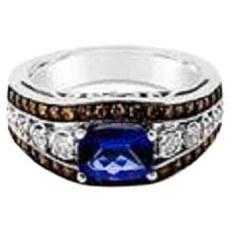 Grand Sample Sale Ring Featuring Blueberry Tanzanite Vanilla Diamonds ...
