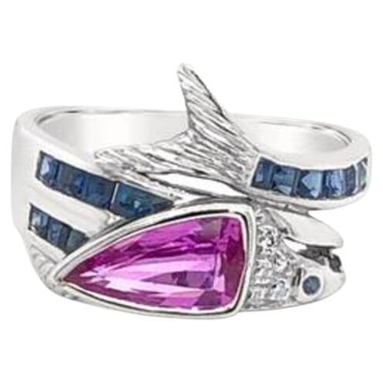 Grand Sample Sale Ring featuring Bubble Gum Pink Sapphire, Blueberry ...