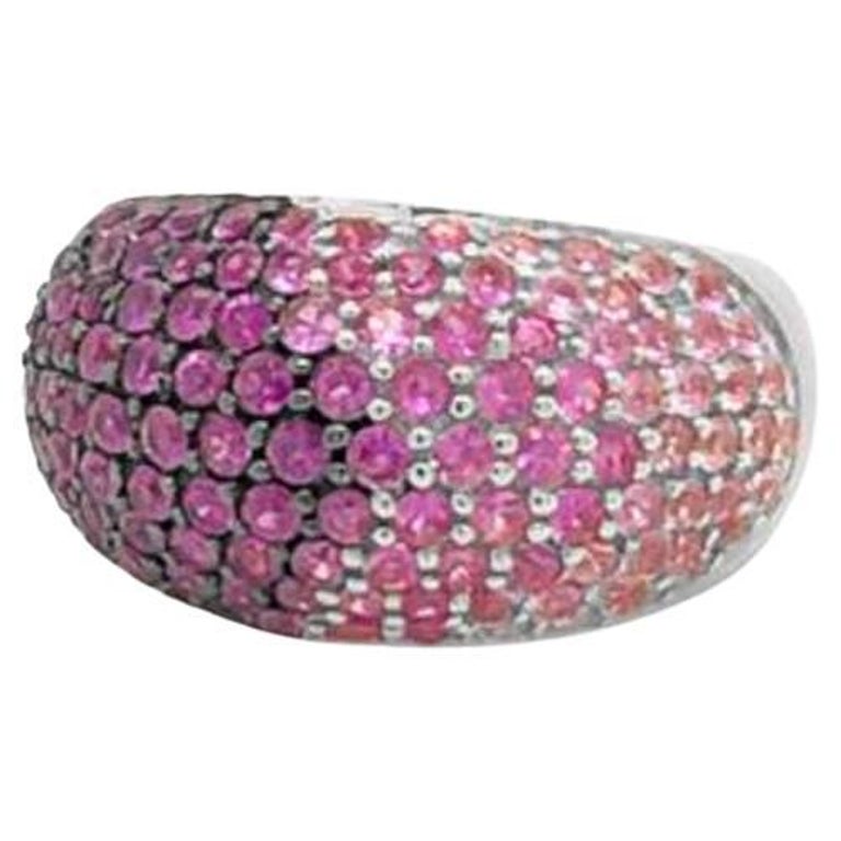 Grand Sample Sale Ring Featuring Bubble Gum Pink Sapphire Set in 14k ...