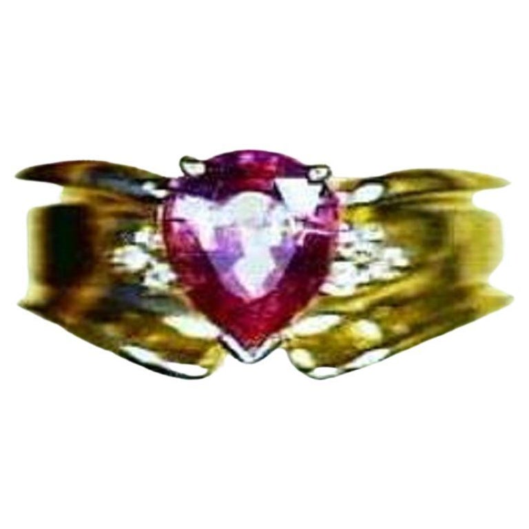 Grand Sample Sale Ring Featuring Bubble Gum Pink Sapphire Set in 14k ...