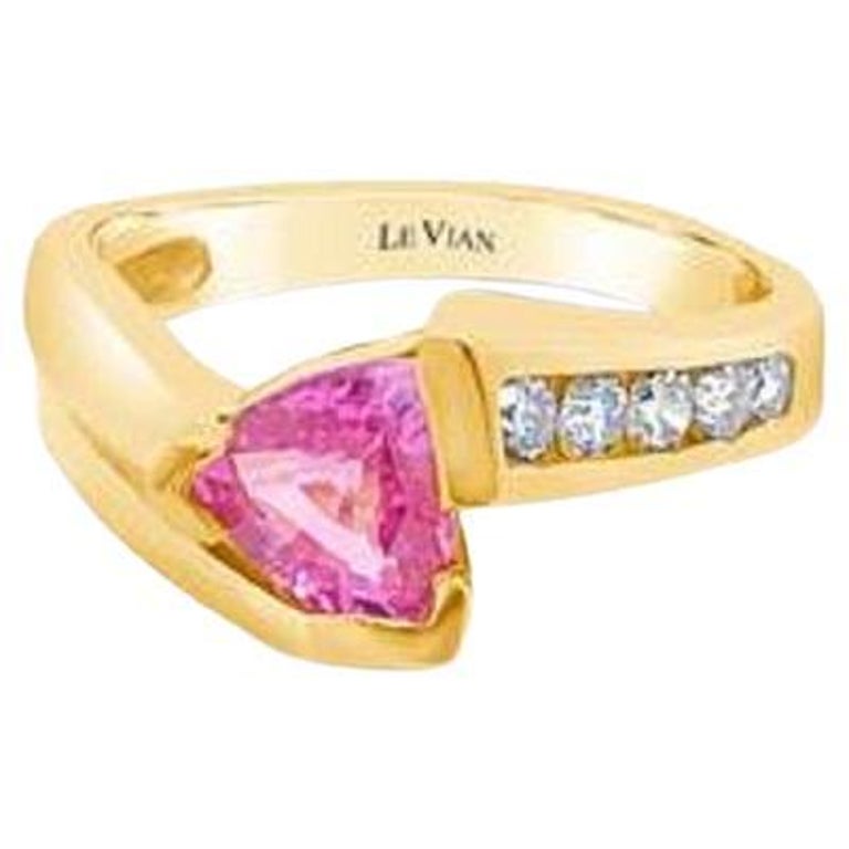 Grand Sample Sale Ring Featuring Bubble Gum Pink Sapphire Set in 18K ...